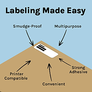 Premium Label Supply White Address Sticker Labels – 2.625” x 1" – Laser/Inkjet Compatible – (30 Labels/Sheet), 25 Sheets - 750 Total Adhesive FBA Labels
