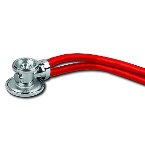 Veridian Healthcare Sterling Series Sprague Rappaport-Type Stethoscope, Red, Boxed