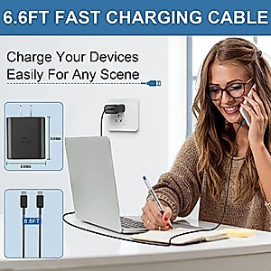 Samsung 45W Super Fast Charger,USB C Super Fast Charging Wall Charger for Samsung Galaxy S23 Ultra/S23/S23+/S22/S22+/S22 Ultra/S21/S21 Ultra/S20/Note 20/Galaxy Tab S7/S8/S8 Ultra with 6ft Type C Cable