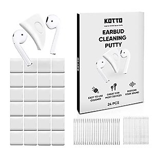 KOTTO 24 PCS Earbud Cleaner Kit, Earbuds Cleaning Putty, AirPod Cleaner Kit, Easily Remove Ear Wax and Dirt from Headphone/Earbud/AirPods/Charging Cases/Laptop/Phone/Earphones/Camera (24 PCS)