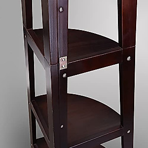 Casual Home 5-Shelf Corner Ladder Bookcase, Espresso