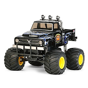 Tamiya TAM58547 The Midnight Pumpkin, Black Edition 1/12 Monster Truck Kit, Brown