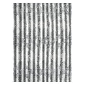 RUGSREAL Large Modern Geometric Thin Flat Area Rug Machine Washable Area Rug Low Pile Contemporary Carpet Non Slip Area Rug for Living Room Bedroom Home Office, 8' x 10' Grey
