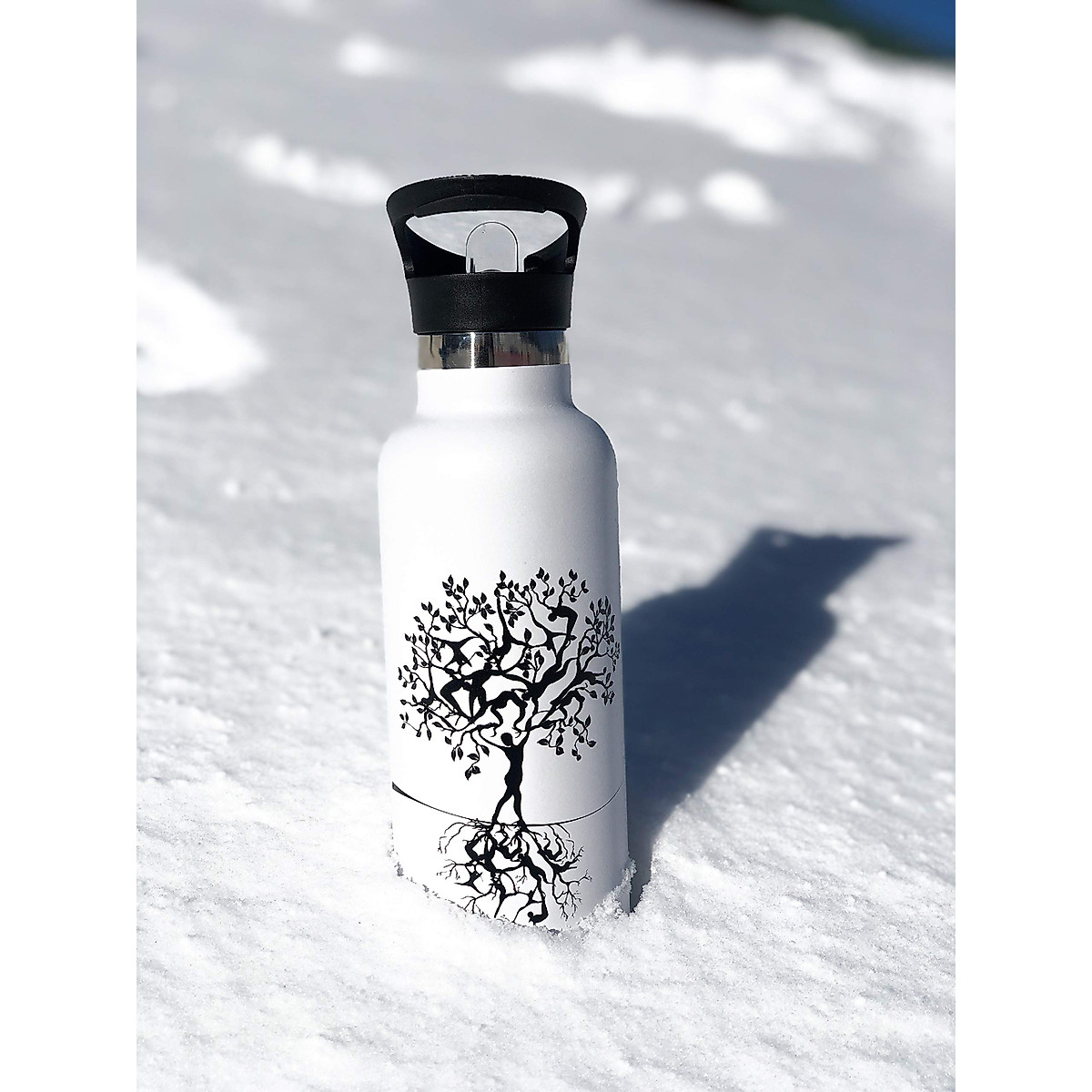 (Straw Lid x 2) Straw Lid for Insulated Water Bottles Compatible with Hydro Flask Standard. Replacement Sport Flip Top for 1.91 Double Walled Thermo Mug