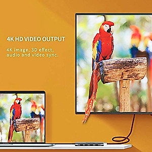 USB C Hub HDMI,7-in-1 Aluminum USB Type C Multi-port Adapter Dongle with 4K HDMI, 60W PD Charging,3 USB 3.0 Ports,SDMicro,Compatible with MacBook,HP Spectre,Dell XPS, Lenovo Yoga,ChromeBook,Surface Go