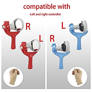 VR Controller Paddle Handle Table Tennis Racket Grip for Oculus Quest 2 VR Ping-Pong Accessories Highly Realistic Improve VR Experience