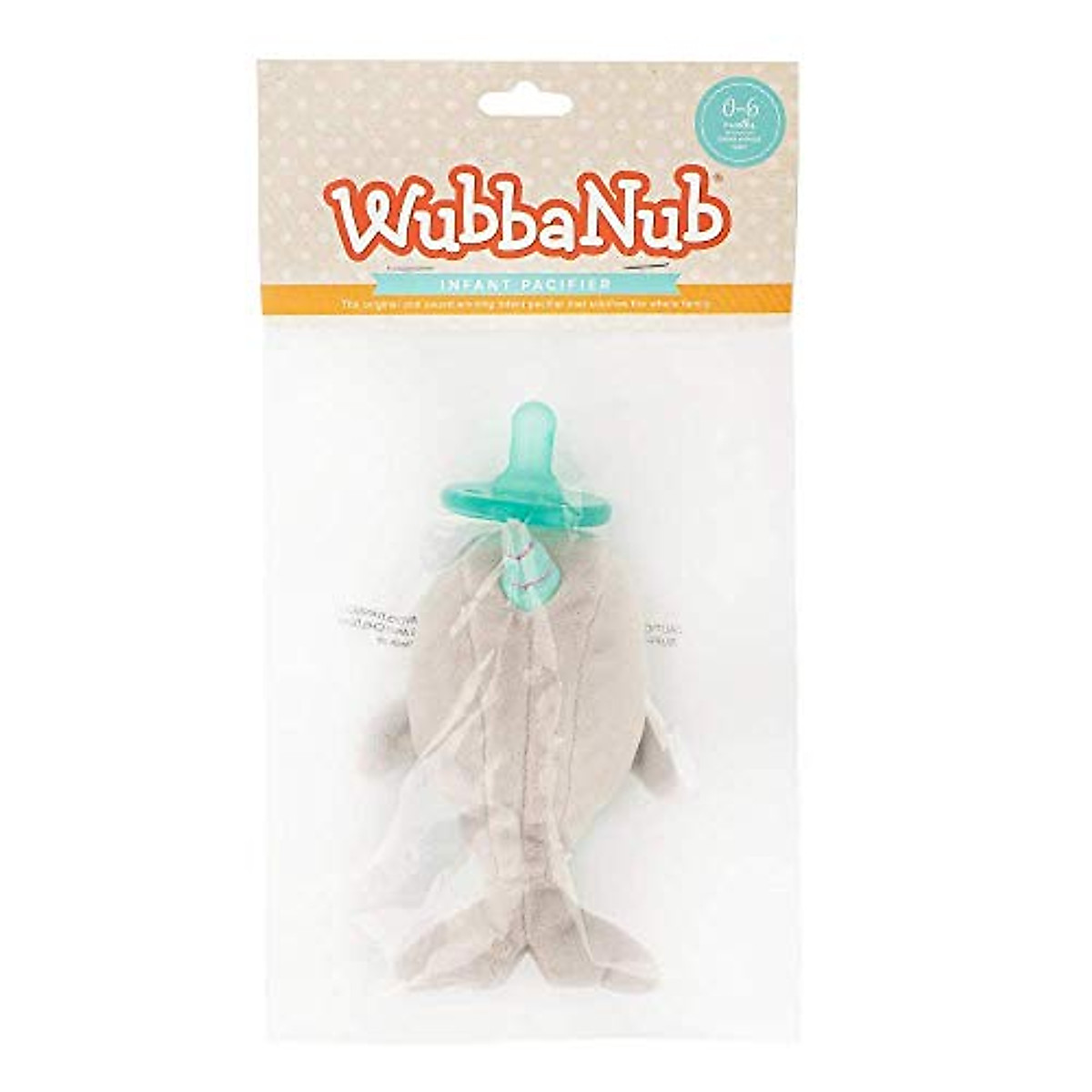 WubbaNub Infant Pacifier - Marnie Narwhal