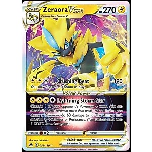 Pokemon - Zeraora VSTAR 055/159 - Crown Zenith - Ultra Rare Card