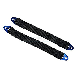Suspension Damper Travel Limit Straps 100mm for Axial AX10 AX-10 Ridgecrest Crawler EXO SCX10 Wraith XR10 Yeti Vaterra Ascender K5 Blazer - Blue