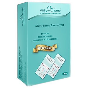 2 Pack Easy@Home 12 Panel Instant Drug Test Kits including BUP, sensitive OPI 300 - Testing Marijuana (THC), BUP,COC,MOP/OPI300, AMP,BAR,BZO,MDMA,MET/mAMP, MTD, OXY,PCP #EDOAP-6125B EXP 2024-10-18