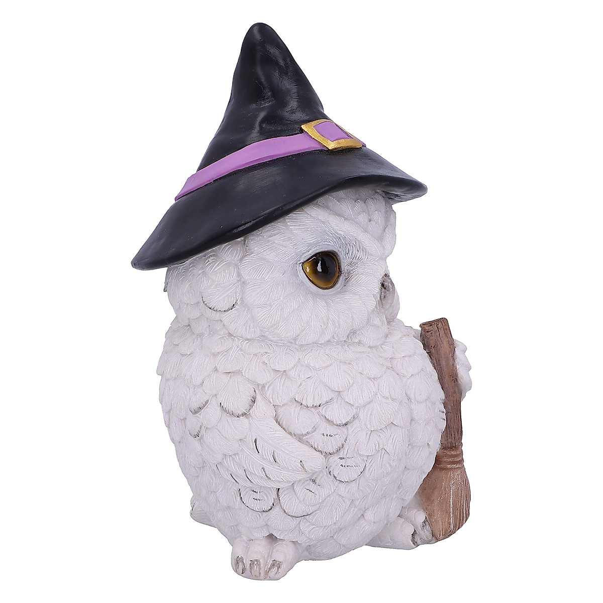 Nemesis Now Snowy Magic Witch Owl Familiar Figurine, 18cm, White
