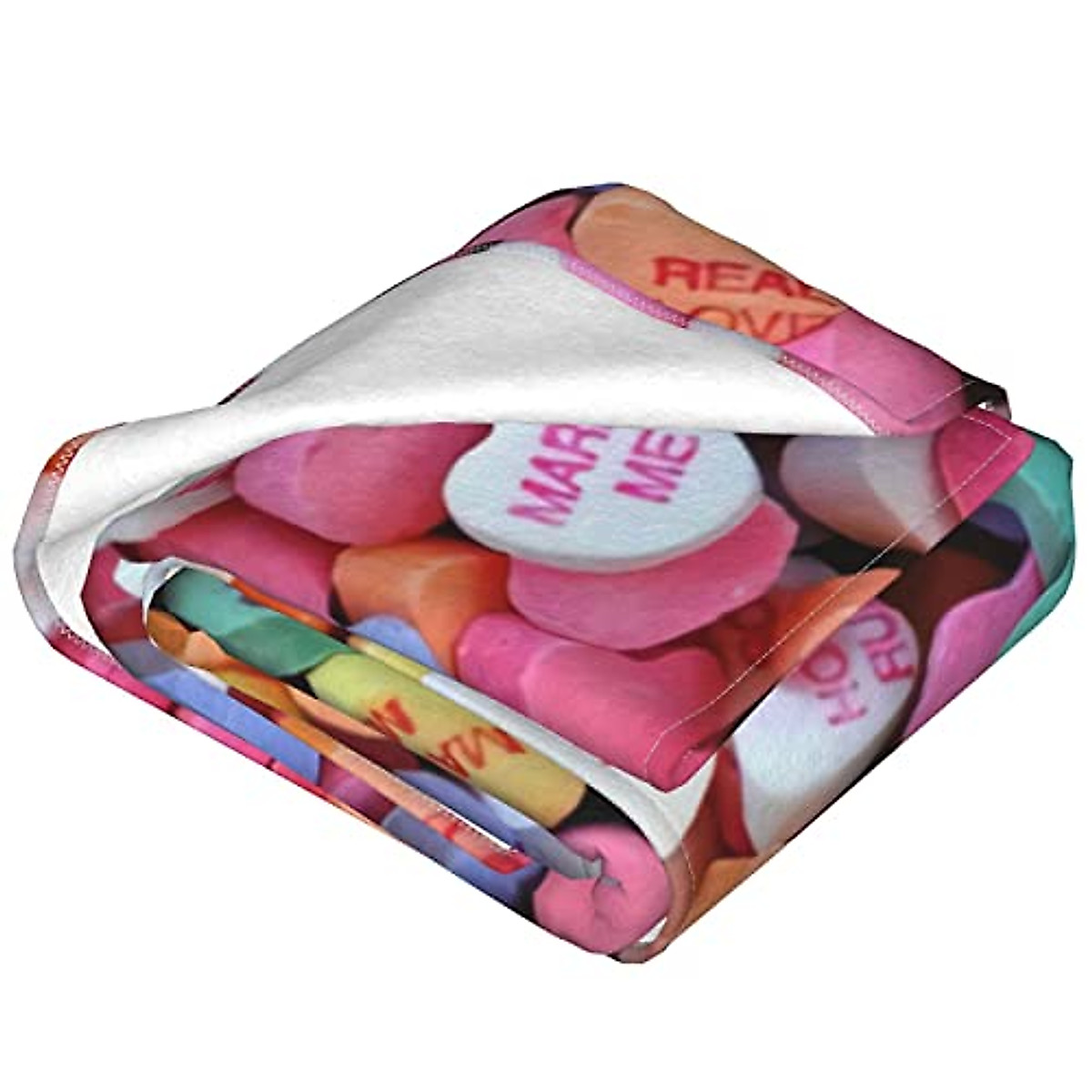 Love Heart Blanket for Men Women Valentine's Day Gifts, Super Soft Lightweight Warm Flannel Fleece Throw Blanket for Couch Bedroom Living Room 50"x40"