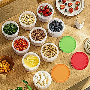 8oz/250ml Small Plastic Containers with screw lid for food kids baby lunch snacks slime cup, Lock in Freshness, Nutrients, & Flavor, Freezer & Dishwasher Friendly (8oz colour 12pcs)