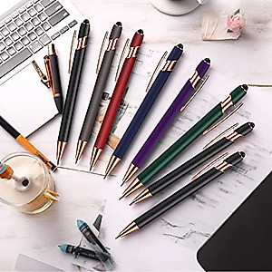 Vebermo Personalized Pens with Stylus - Custom Engraved Metal Ballpoint Pen for Executives, Teachers, and Students. Ideal Gift for Graduations, Promotions, and Events