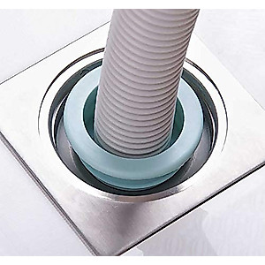 AKOAK 1 Pack Drainpipe Hose Silicone Plug Blue Pink Soft Round Sealing Hose Sewer Sealing Ring Silicone Ring Washing Machine Drainage Multipurpose Connector for Bathroom Kitchen Laundry Tub (blue)