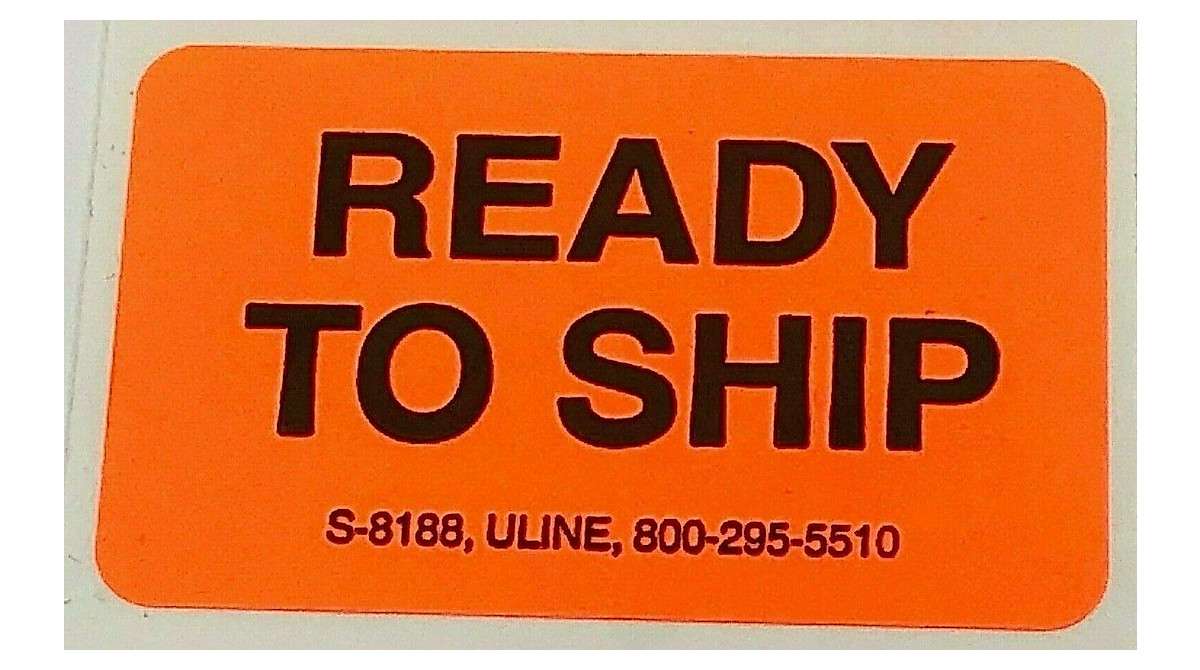 Uline Ready to Ship Labels - 1000 Roll