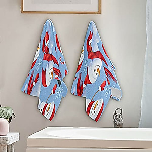Christmas Snowman Dish Towels for Kitchen Set 2 Piece Microfiber Dish Cloths for Drying Dishes,Absorbent Kitchen Towels Christmas Snowman Tea Towels,3