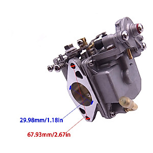 Boat Motor 853720T15 853720T21 8M0109535 Carburetor Assembly for Mercury Marine Mercruiser Quicksilver / 5040597 for Evinrude Johnson OMC BRP Outboard Engine 15HP 4-Stroke, Remote Model