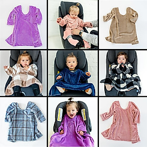 Buckle Me Baby Car Seat Blanket - Wearable Car Seat Blankets for Babies - Carseat Blanket Made from Cozy Warm Sherpa for Winter and Fall - Cover, Poncho, Jacket Alternative for Kids and Babies