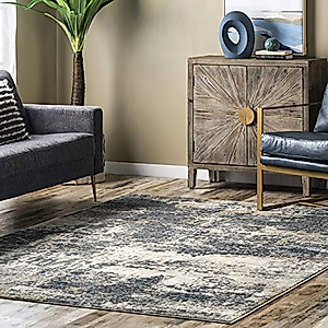 nuLOOM Annora Abstract Area Rug, 8' x 10', Blue