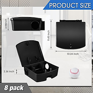 Qualirey 8 Pcs Large Rat Bait Station Traps with Key Outdoor Mice Bait Station 10.24 x 9.45 x 3.94 Safe Indoor Control Rat Trap Tamper Proof Cage House Heavy Duty Mouse Bait Box, Bait Not Included