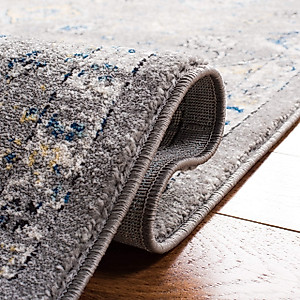 SAFAVIEH Evoke Collection 8' x 10' Dark Grey / Yellow EVK224G Boho Oriental Non-Shedding Living Room Bedroom Dining Home Office Area Rug