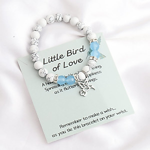 WSNANG Hummingbird Bracelet Free Bird Jewelry Hope Gift Humming Bird Lover Gift Hummingbird Wishes Gift for Her (Hummingbird Bird Card)