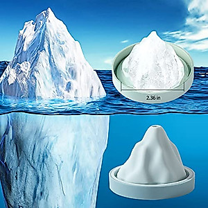 Large Whiskey Ice Cube Molds, Cocktail Ice Cube Tray, Silicone Ice Mountain Shaped Ice Molds, Fun Shapes Candy Molds, Big Ice Mold for Cocktails, Whiskey, Bourbon, Candy, Chocolate BPA Free 3 Pack