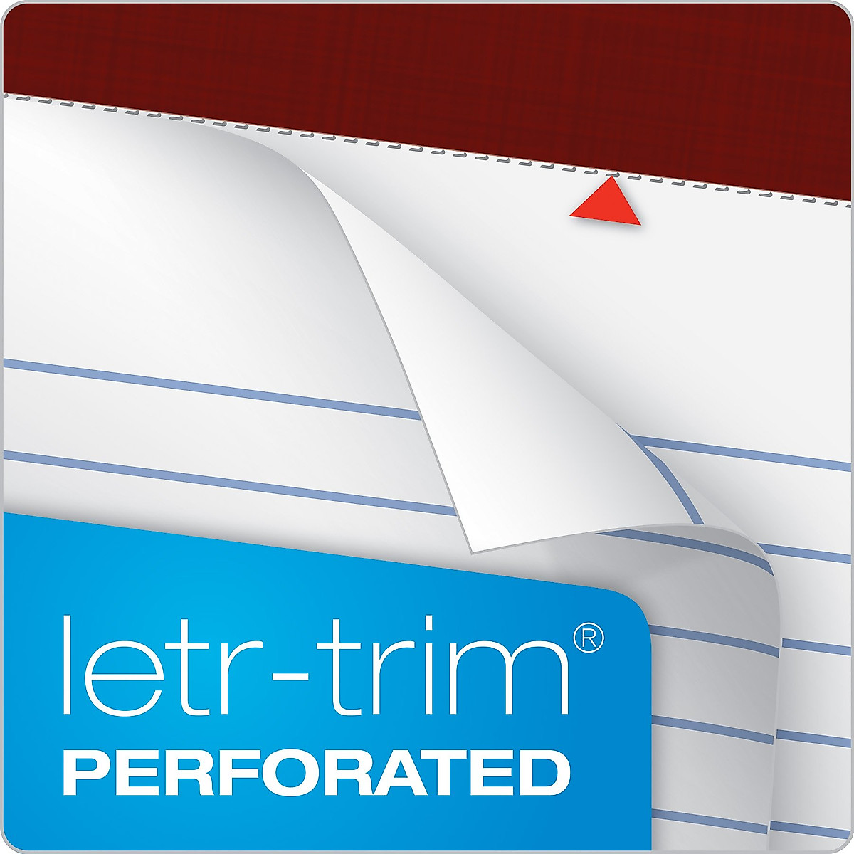 TOPS™ Docket Gold™ Writing Pads, 8-1/2" x 11-3/4", Legal Rule, 50 Sheets, 6 Pack