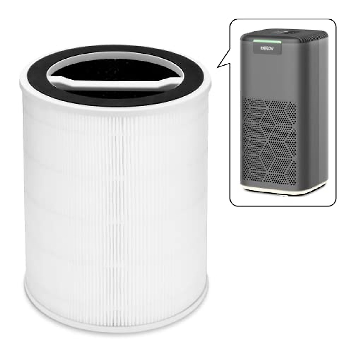 Welov P200S/P200 PRO Air Purifier Replacement Filter, 3-in-1 H13 True HEPA and High-Efficiency Activated Carbon Filter for Pet Hair Dander Smoke Pollen Dust Mite Kitchen Smells Odor