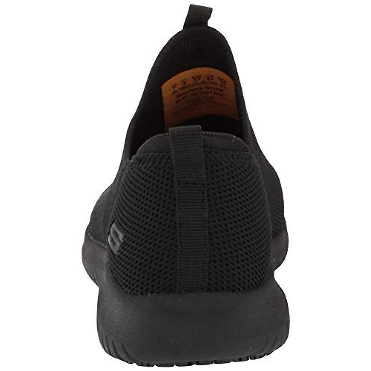 Skechers Women's Slip on Athletic Food Service Shoe, Black, 8