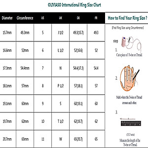 OLIVIASO Women 925 Sterling Silver Rings, Stackable Wedding Bands Rings for Women, Women's Eternity Rings, CZ Promise Rings for Her,Stackable Rings for Women,Womens Wedding Ring Sets Size 6