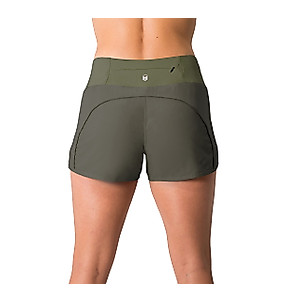 Tough Mode Womens 3" Lightweight Running WOD Volleyball Shorts Workout Mesh Liner Zip Pocket