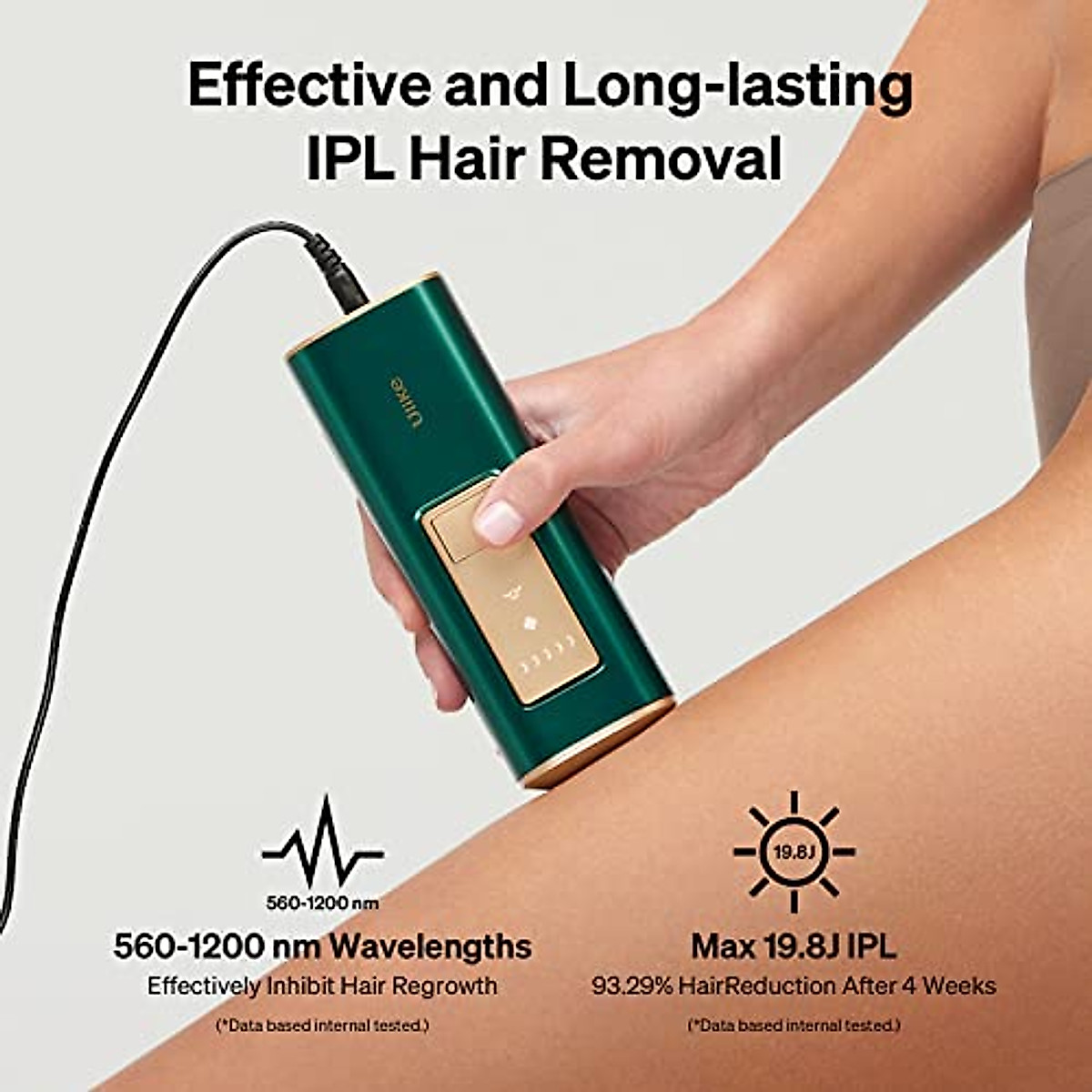 Ulike Laser Hair Removal for Women and Men, Air+ IPL Hair Removal Device with Sapphire Ice-Cooling Technology for Painless Result, Safe and Long-Lasting for Reducing in Hair Growth for Body & Face