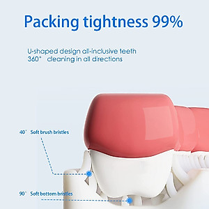Kids U Shaped Toothbrush,Silicone Soft bristled Baby U-Shaped Cleaning Toothbrush -360° Oral Cleaning Design , Suitable for Children Aged 6-12, are Available 2pcs