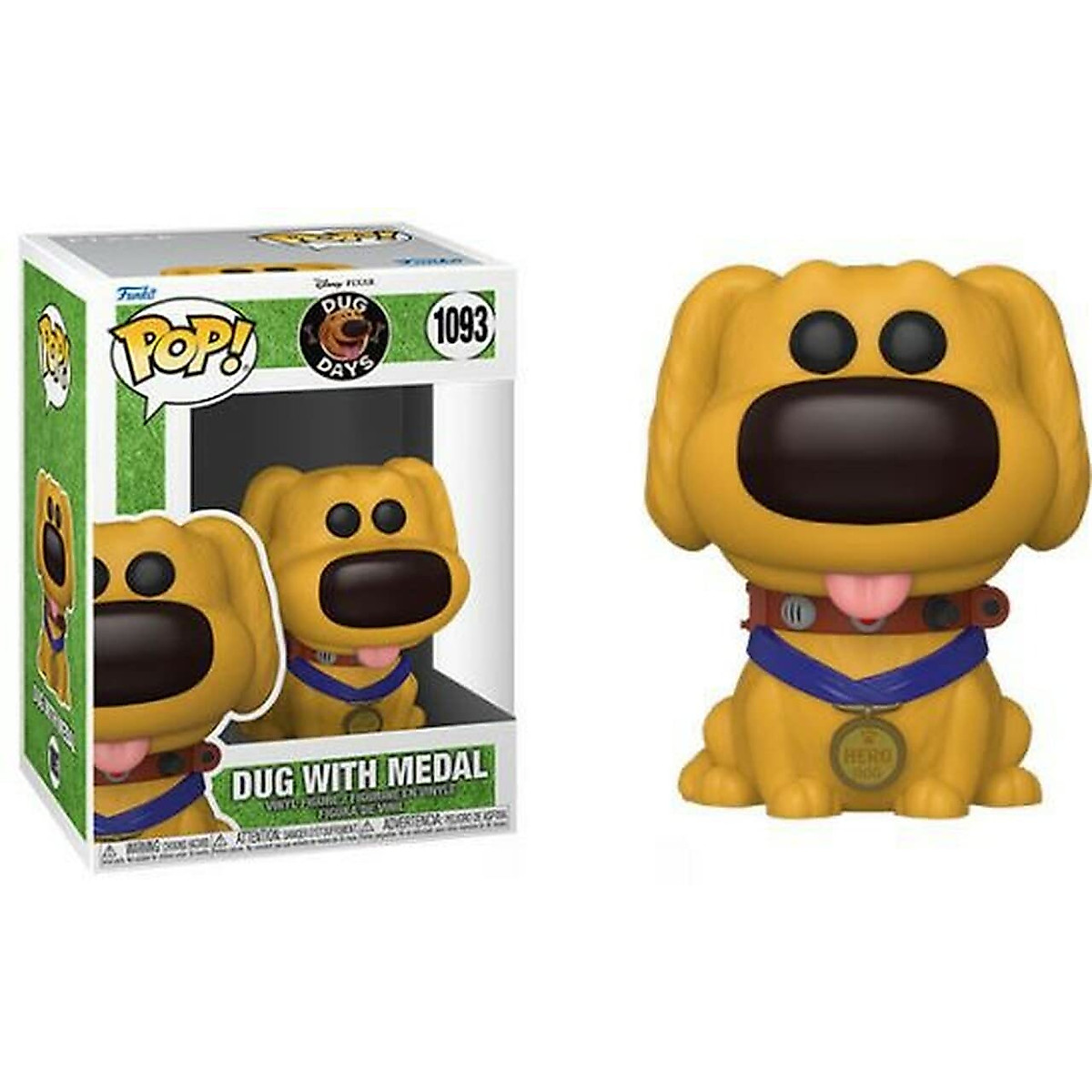 Funko Disney Pixar: Dug Days - Hero Dug Pop! Vinyl Figure (Bundled with Compatible Pop Box Protector Case)