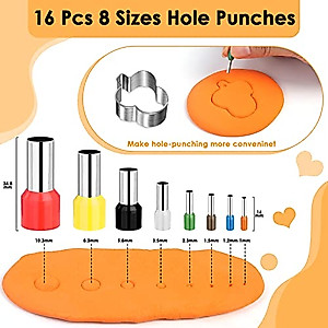 Polymer Clay Cutters for Earrings Making, 705 PCS Clay Cutters Set with 49 Shapes Stainless Steel Clay Cutter Tools, 640 PCS Jewelry Accessories, 16 Circle Shape Earring Cutters for Polymer Clay