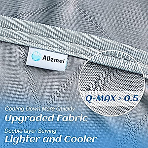 【Upgraded Fabric】Ailemei Cooling Throw Blanket for Hot Sleepers, Q-Max >0.5 Jade Fiber, Lightweight Breathable Summer Blanket, Throw Blankets for Couch, Transfer Heat Hot Flashes Night Sweats, 50"x70"
