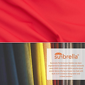 Ulax furniture Sunbrella 9Ft Patio Umbrella, Outdoor Market Table Umbrella with Push Button Tilt&Crank, (Jockey Red)