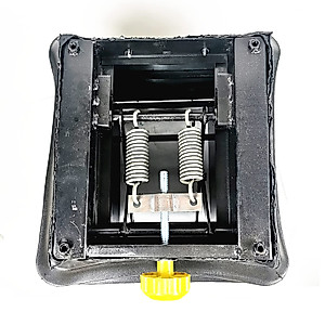 Tractor Suspension Seat, Adjustable Universal Replacement Seat W/Armrest W/Backrest, Compatible with Excavator Skid Loader Dozer Telehandler