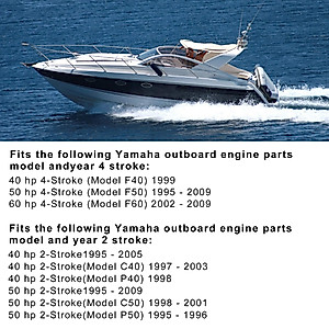 BDFHYK 63D-W0078-01 Water Pump Impeller Repair Kit for Yamaha 40HP 50HP 60HP, Replaces 63D-W0078-01-00 Sierra 18-3434