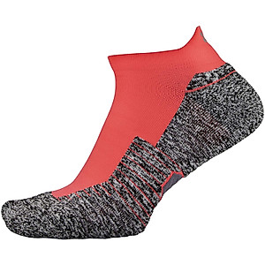 Under Armour Adult Run Cushion No Show Tab Socks, 1-Pair , Beta Red , Shoe Size: Mens 4-8, Womens 6-9