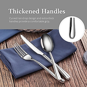 Artaste 56518 Rain II Forged 18/10 Stainless Steel Flatware 36-Piece Set, Service for 12