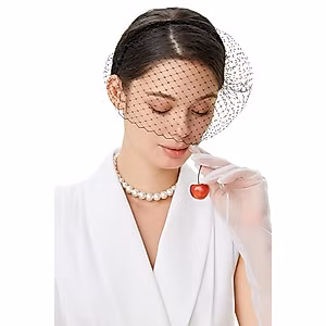 BABEYOND 1920s Flapper Fascinator Mesh Veil Headband Bridal Wedding Tea Party Fascinator Veil for Women