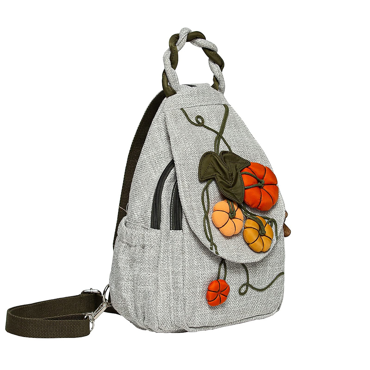 Casual Canvas Backpack，Hand-woven ladies backpack，Convertible Multifunctional Straps Ladies Shoulder Chest Bag（Everything is fine backpack）