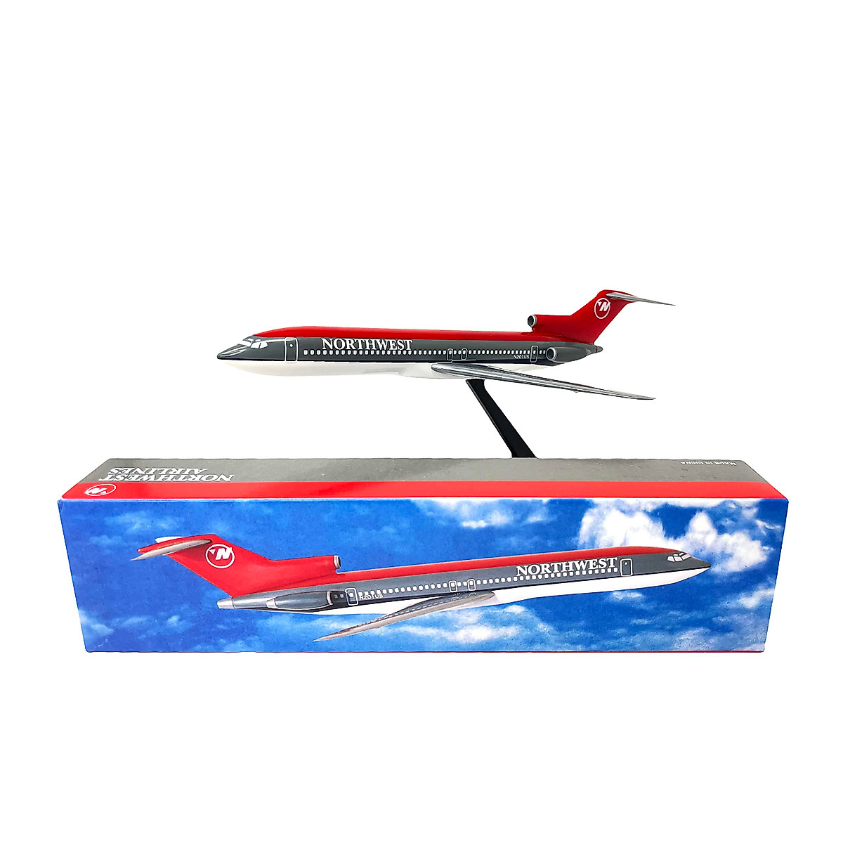 Northwest (89-03) 727-200 Airplane Miniature Model Plastic Snap-Fit 1:200 Part# ABO-72720H-006