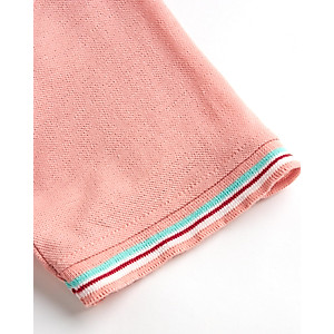 Ben Sherman Boys' Polo Shirt - Classic Fit Short Sleeve Pique Polo - Comfort Stretch Golf Shirt for Boys (8-18), Size 10-12, Pink