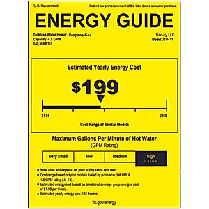 18L Tankless LPG Propane Gas Hot Water Heater Instant Boiler Bathroom Shower Instant Hot Water Heater