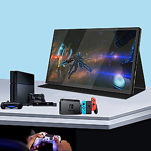 Touch Screen 10.1" - Portable Monitor 1024x600 IPS Capacitive Display, Leather Holder