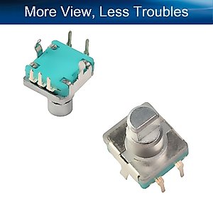 Fielect 5Pcs EC11 Rotary Encoder Code Switch 10mm Shaft Digital Potentiometer 7 Pins